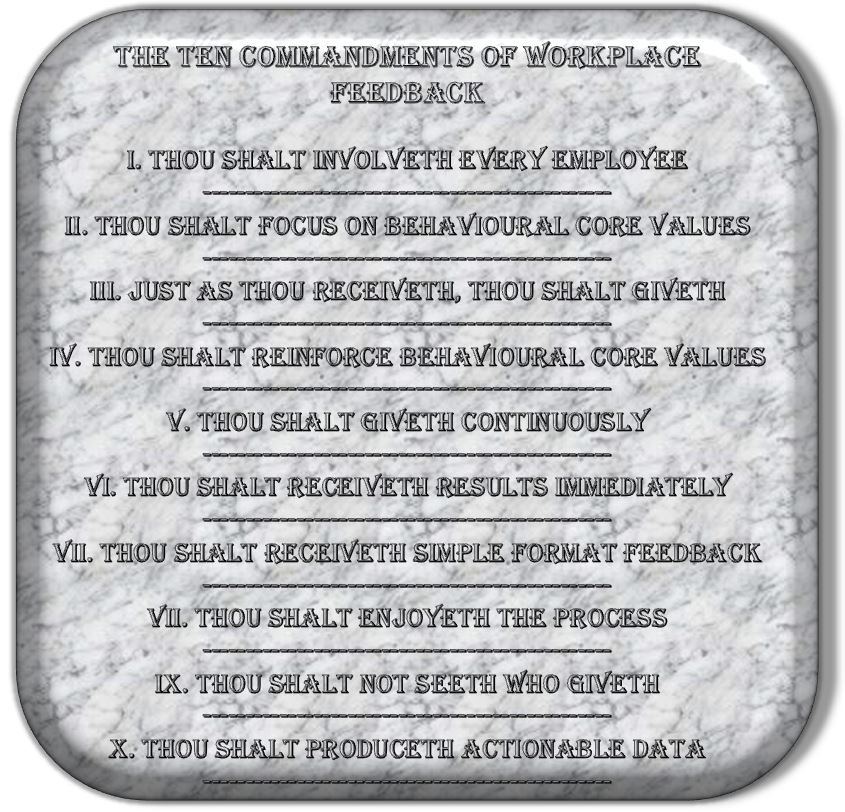 The 10 Commandments of Behavioural Feedback – Qualitosis